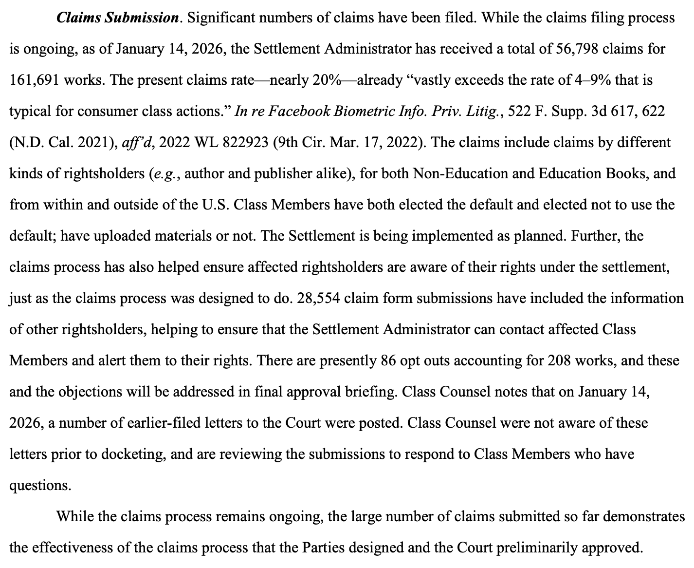 Bartz, Anthropic file case statement with Judge Martínez-Olguín. Seeks ...